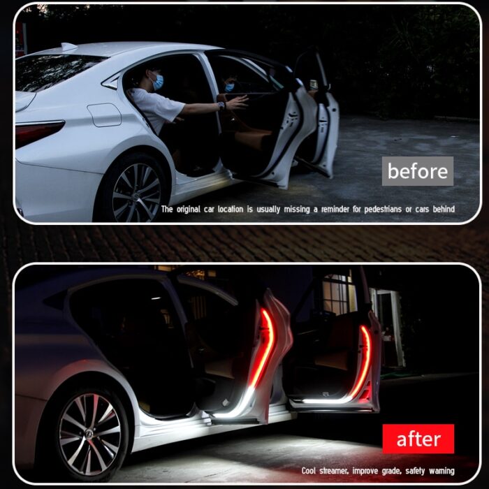 All4Cars.cyou | Car Door Welcome Light Strips Car Styling Auto Strobe ...